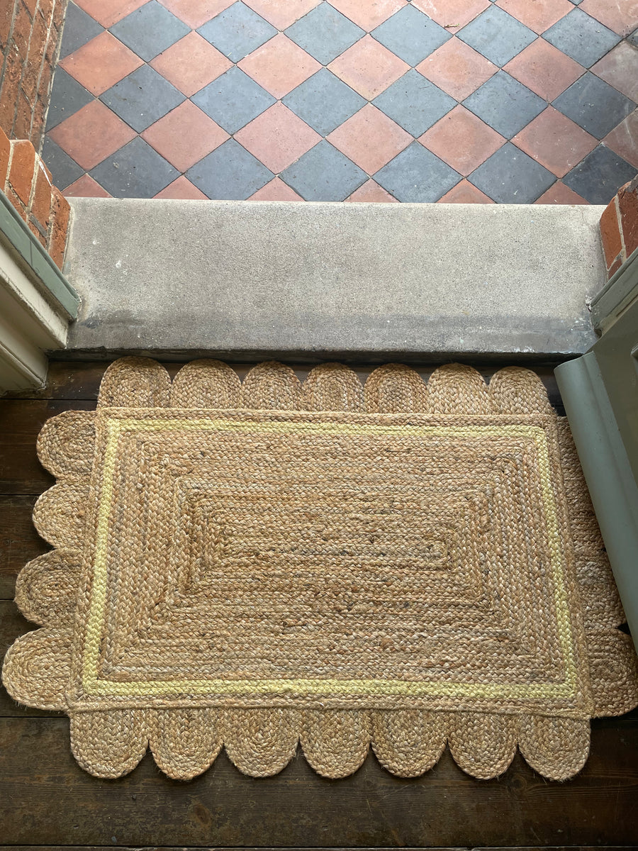 Yellow Scalloped Edge Doormat – Sunday and Story Ltd