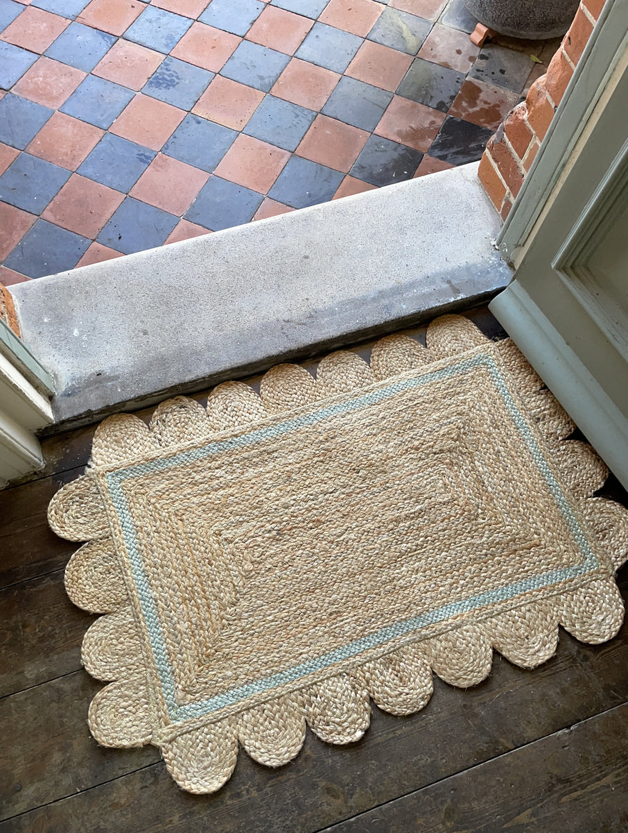 Aquamarine Scalloped Edge Doormat – Sunday and Story Ltd