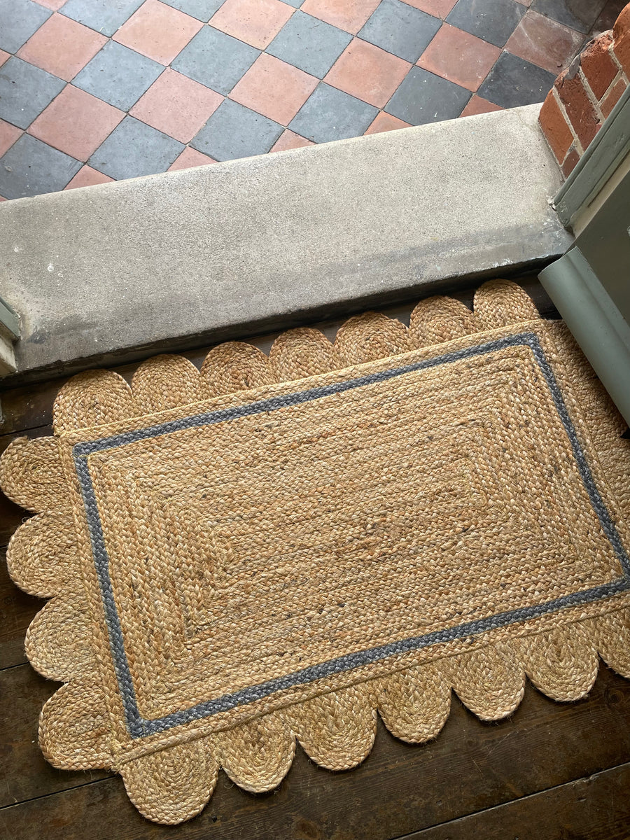 Soft Blue Scalloped Edge Doormat – Sunday and Story Ltd