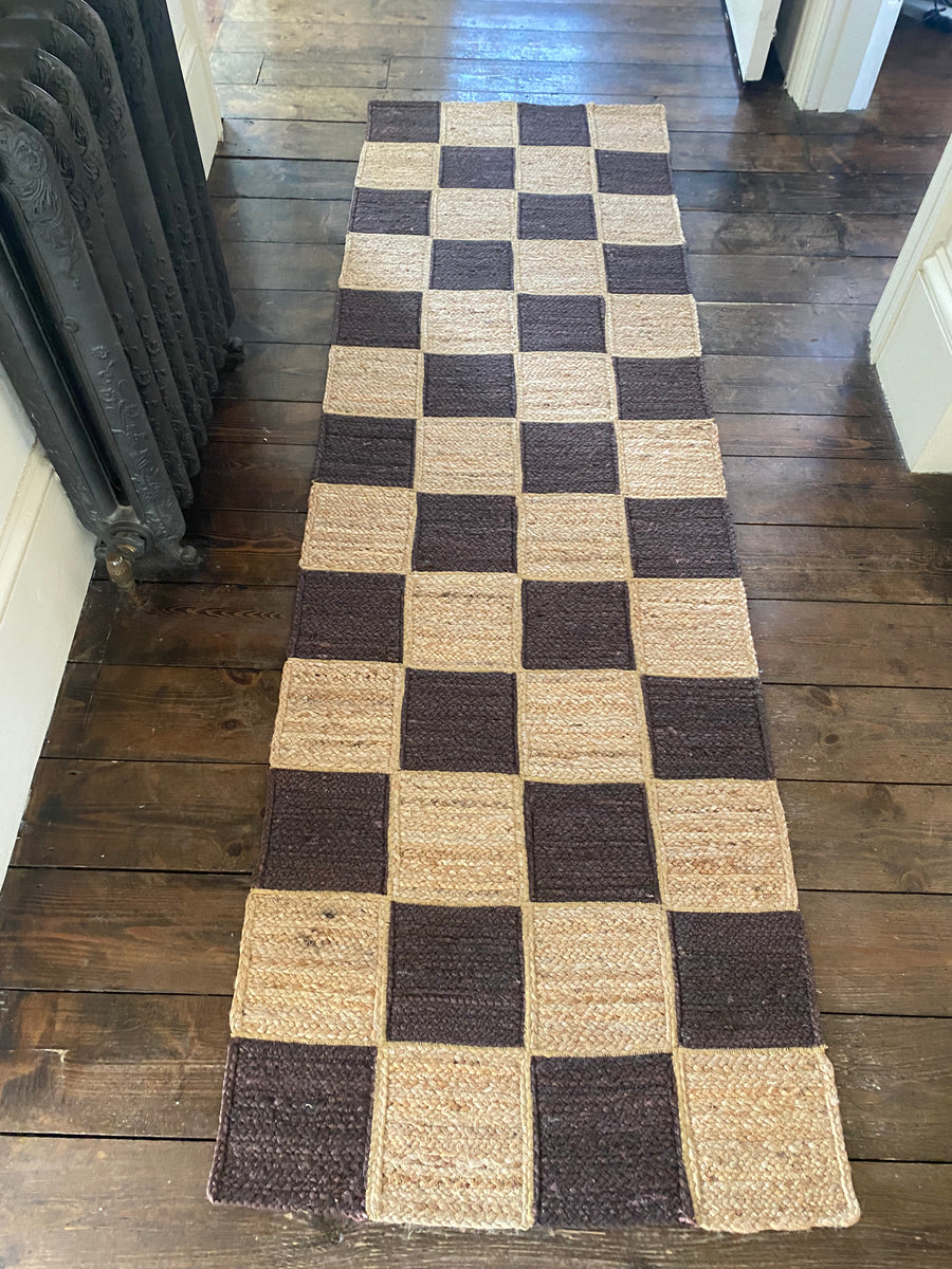 Brown Nova Checked Runner – Sunday and Story Ltd