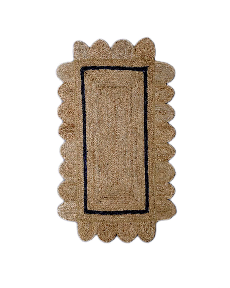 Navy Blue Scalloped Doormat – Sunday and Story Ltd